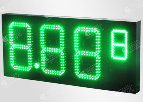 LED Digital Gas Signage IP65 and High Brightness Tricolor Number LED ...